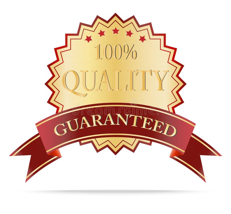 Luxury Gold and Red Ribbon Trusted Quality Label Stock Vector ...