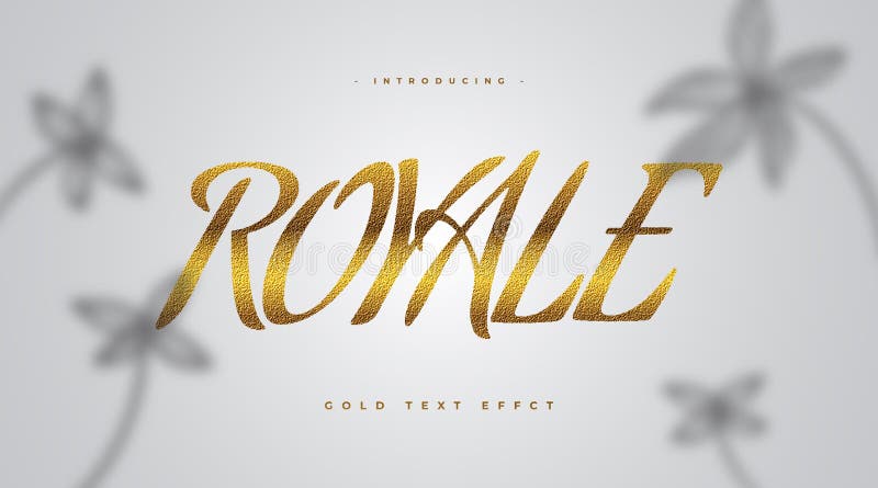 Luxury Gold Royale Text Style with Textured Effect Stock Vector ...