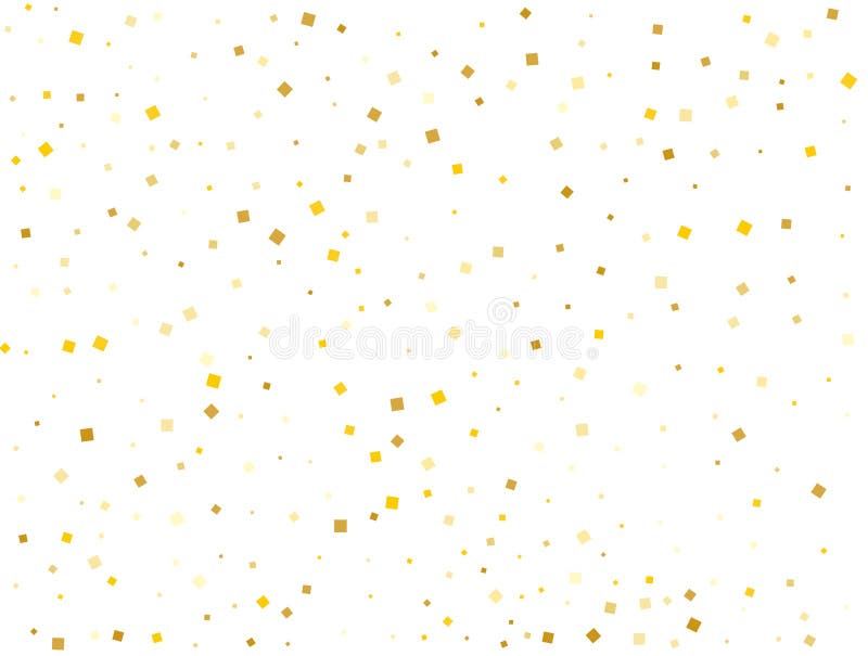Luxury Gold Square Confetti. Vector Illustration Stock Vector ...