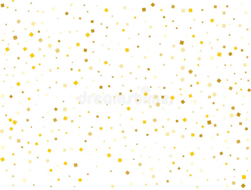 Luxury Gold Square Confetti. Vector Illustration Stock Vector ...