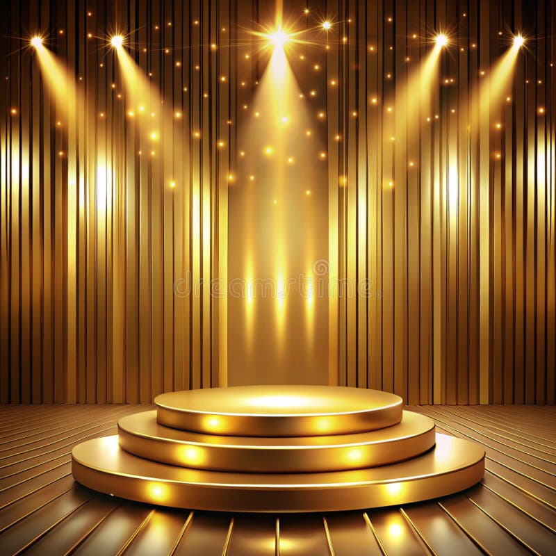 Luxury Gold Studio Well Use As Background Layout and Presentation Stock ...