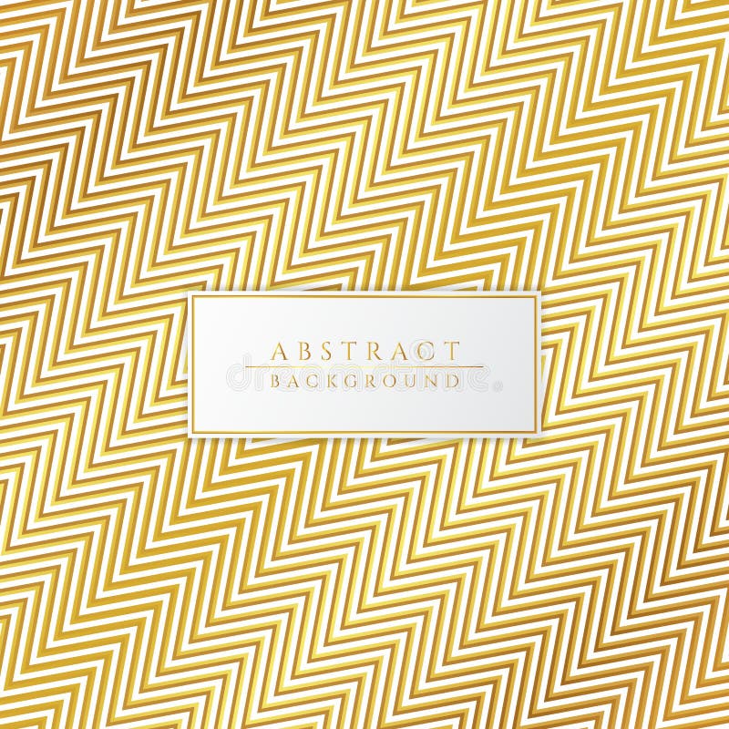 Luxury Gold Zigzag Pattern Wavy Banner Stock Vector - Illustration of ...