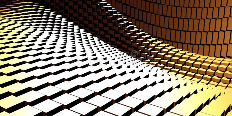 Luxury Golden Background. Gold Glossy Cubes Array Stock Illustration ...