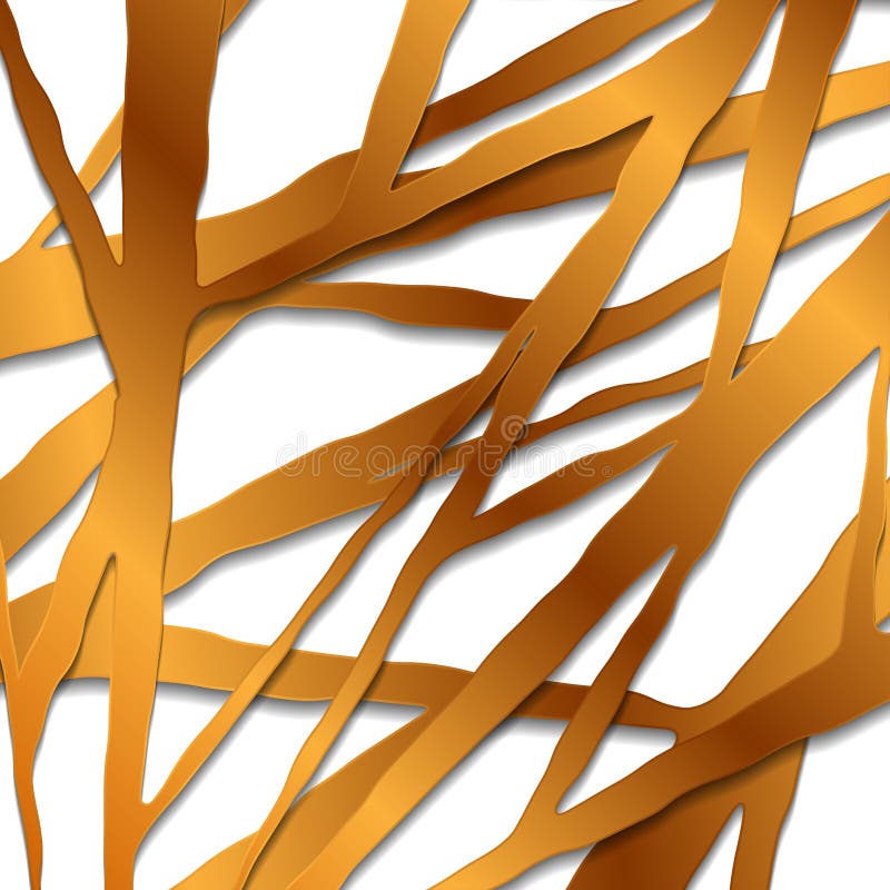 Luxury Golden Curved Grid Pattern Abstract Tech Background Stock Vector ...