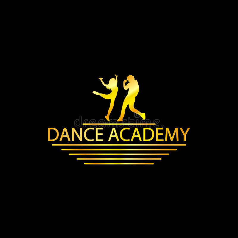 Luxury Golden Dance Academy Logo Stock Vector - Illustration of dancing ...