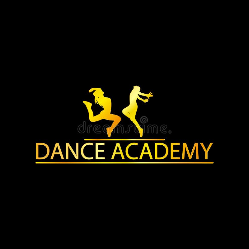 Luxury Golden Dance Academy Logo Stock Vector - Illustration of golden ...