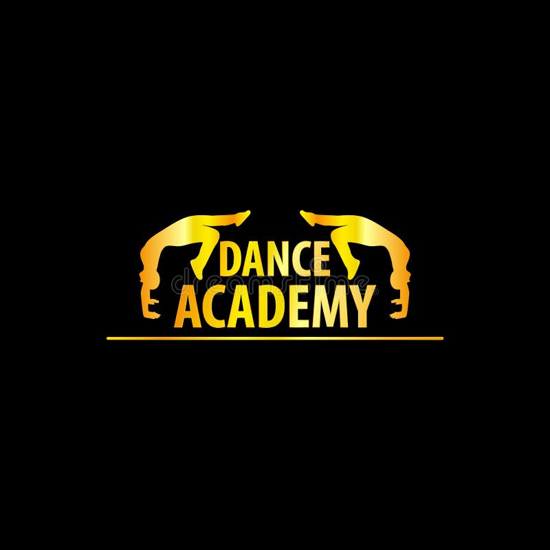Luxury Golden Dance Academy Logo Stock Vector - Illustration of ...
