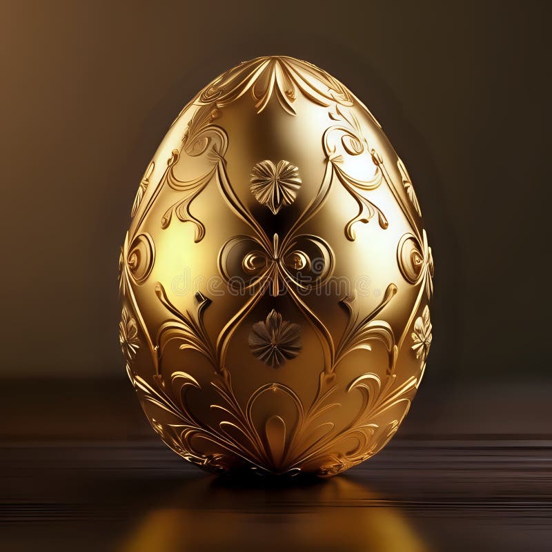 Luxury Golden Egg, Easter - Generated by Ai Stock Illustration ...