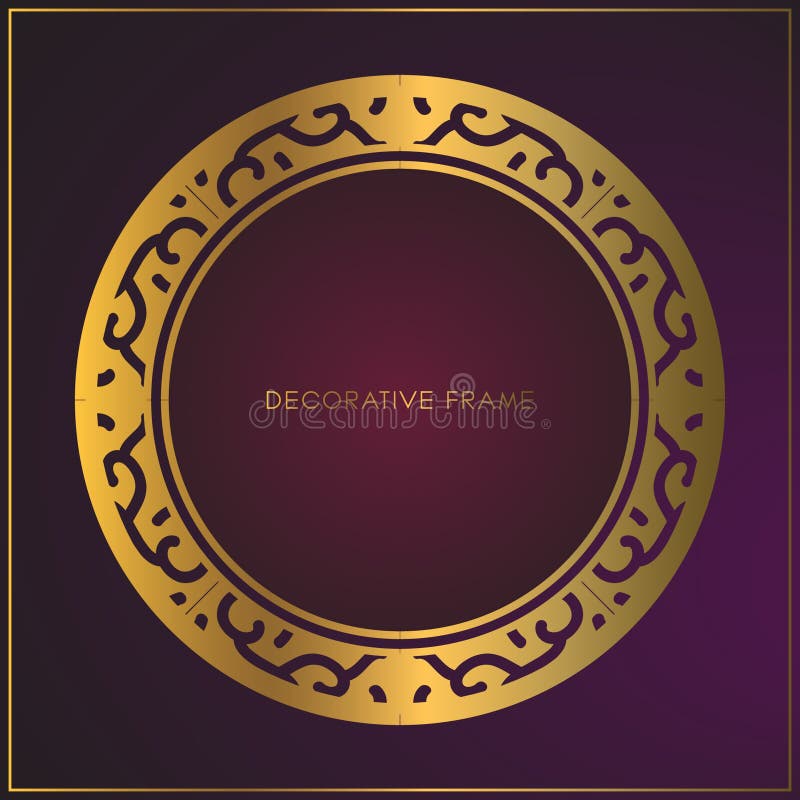 Luxury Golden Frame Design with Floral Ornament. Decorative Gold Frames ...