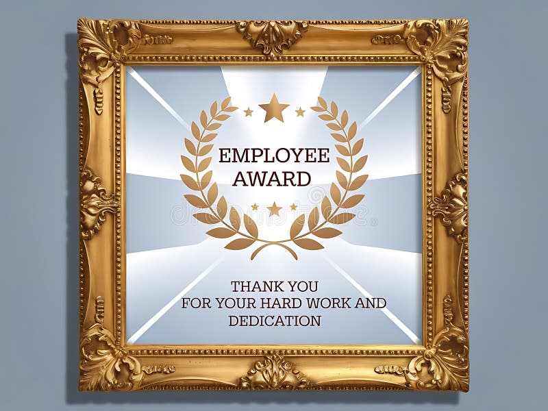 Luxury Golden Frame Employee Award Recognition Wallpaper Stock ...