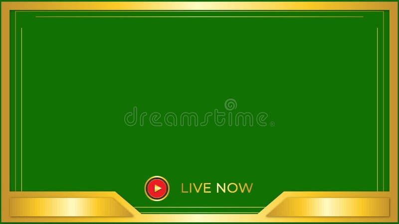 Luxury Golden Frame Live Streaming Green Screen Background Stock Video - Video of design, banner ...