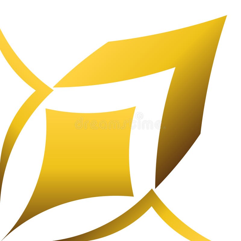 Luxury Golden Geometric Frame Corner Isolated on White Background Stock ...