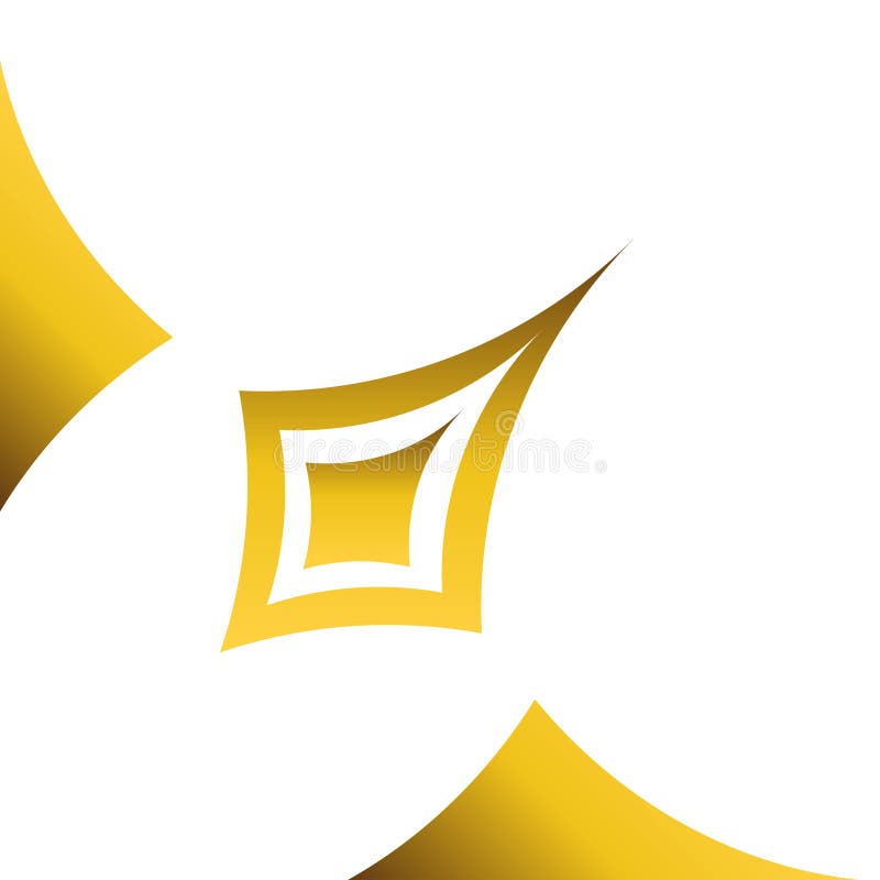 Luxury Golden Geometric Frame Corner Isolated on White Background Stock ...