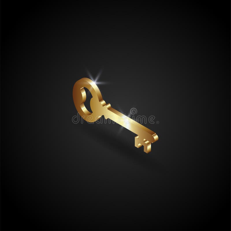 Luxury Golden Key Vector Illustration Stock Vector - Illustration of ...