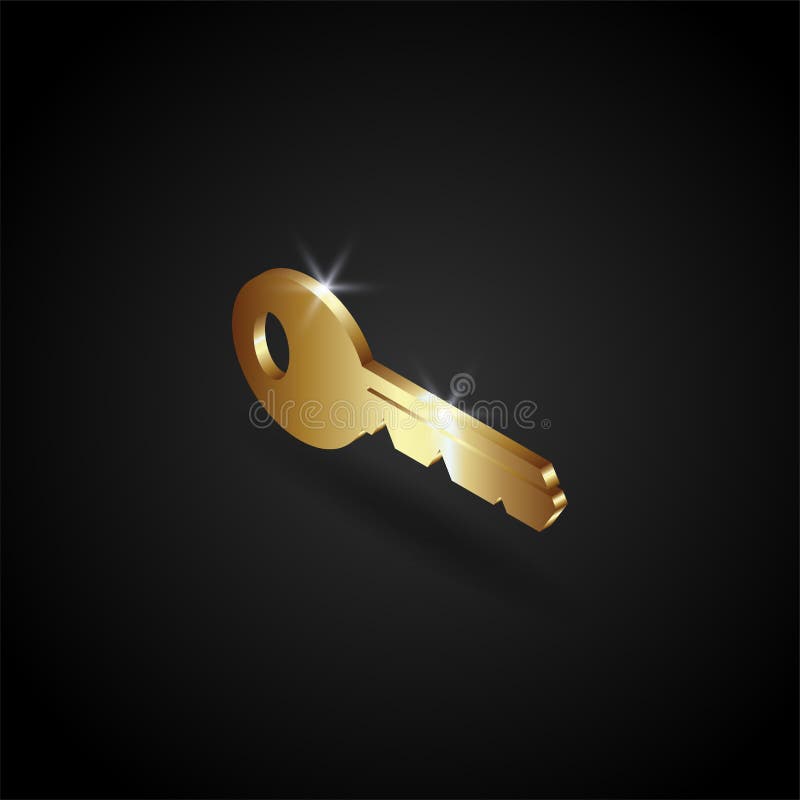 Luxury Golden Key Vector Illustration Stock Vector - Illustration of ...