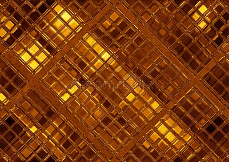 Luxury Golden Mosaic, Abstract Gold Tile Stock Illustration ...