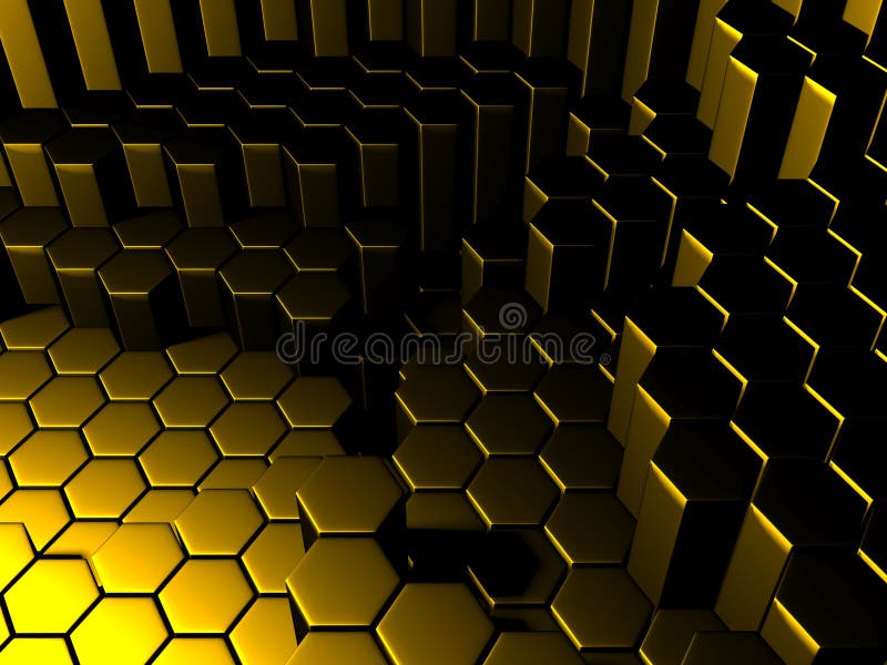 Shiny Hexagon Pattern Dark Metallic Silver Background Stock ...