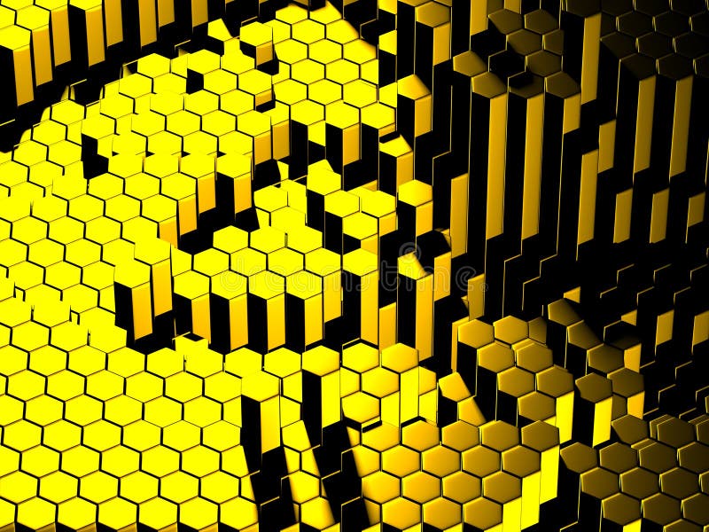 Shiny Hexagon Pattern Dark Metallic Silver Background Stock ...