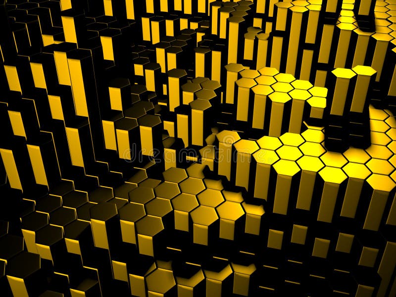 Shiny Hexagon Pattern Dark Metallic Silver Background Stock ...