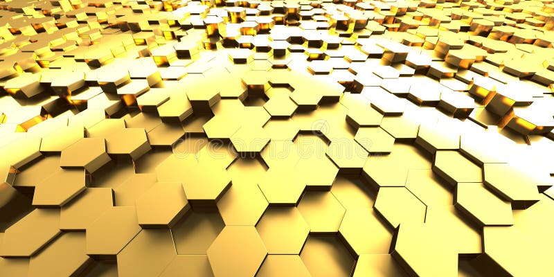 Shiny Hexagon Pattern Dark Metallic Silver Background Stock ...