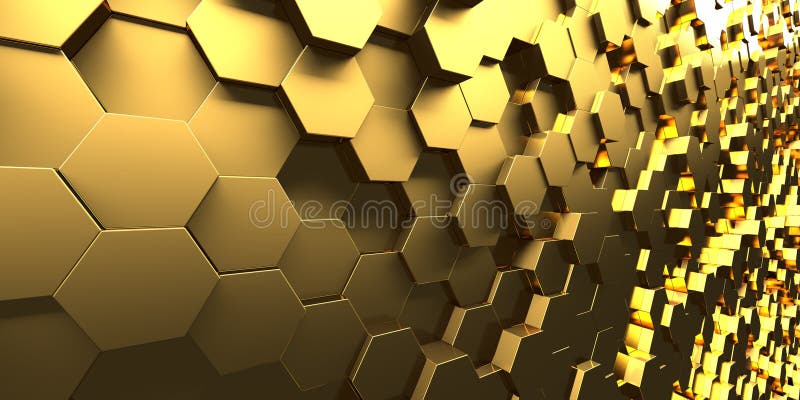 Shiny Hexagon Pattern Dark Metallic Silver Background Stock ...