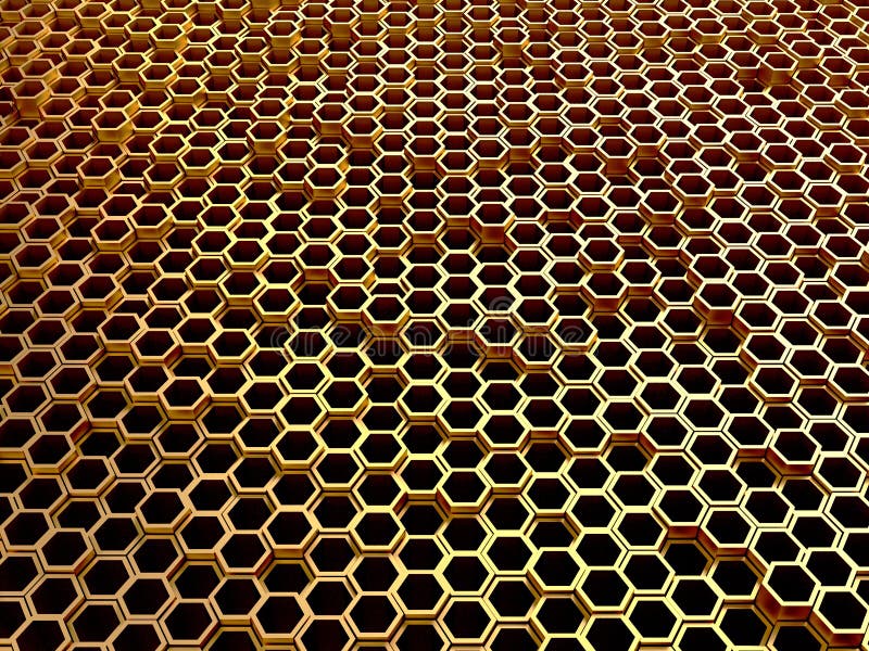 Shiny Hexagon Pattern Dark Metallic Silver Background Stock ...