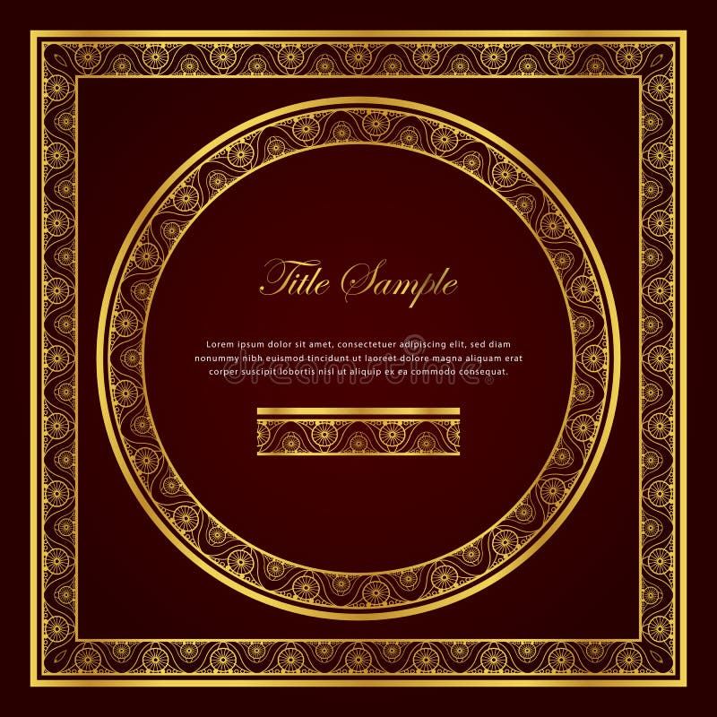 Luxury Golden Square and Round Frame Set Stock Vector - Illustration of ...