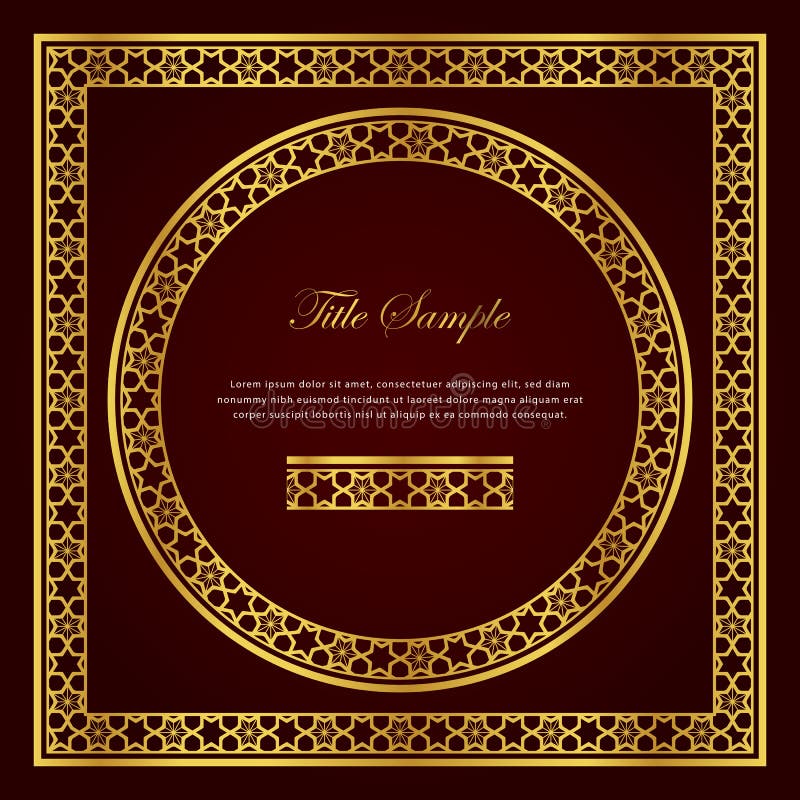 Luxury Golden Square and Round Frame Set Stock Vector - Illustration of ...