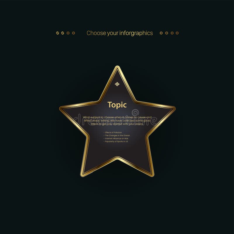 Luxury Golden STAR Option Infographic Template Design Stock Vector ...