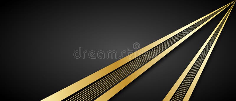 Luxury Golden Stripe Layout for Business Background Stock Illustration ...