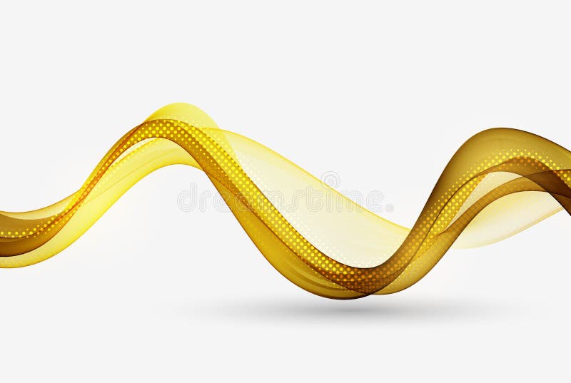 Luxury Golden Transparent Wave Background. Abstract Golden Smoky Vector ...