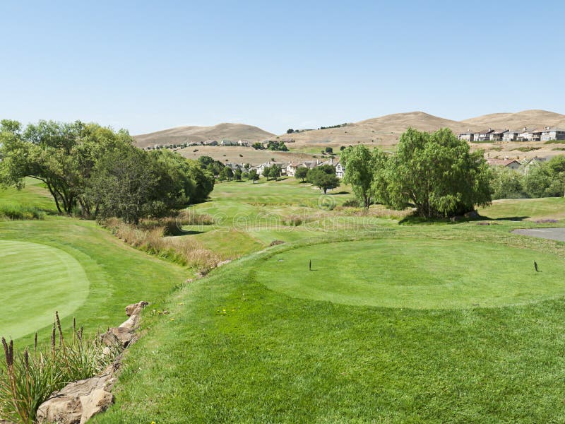 Luxury Golf Course in California Hills Stock Image - Image of summer ...