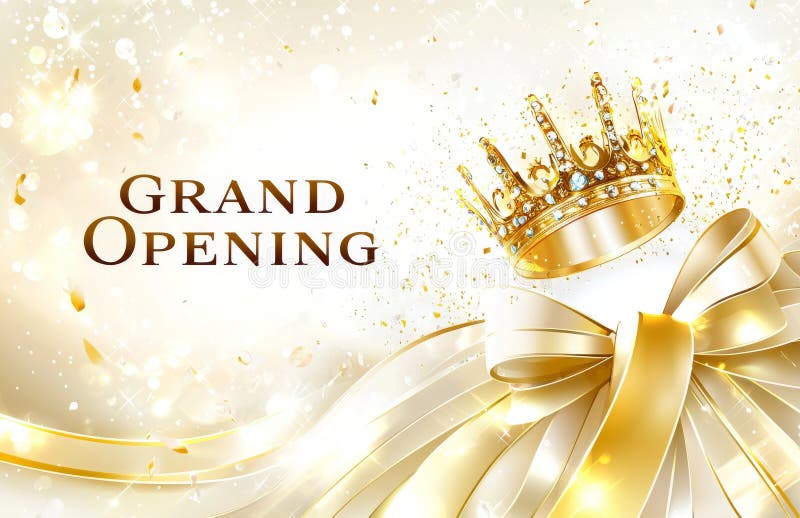Luxury Grand Opening Invitation Banner Background. Illustration Stock ...
