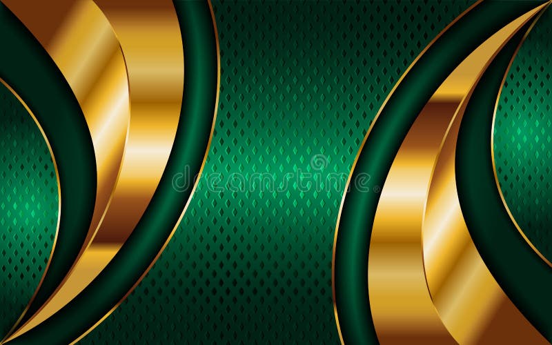 Luxury Green Background Combine with Glowing Golden Lines. Overlap ... Luxury Green Background Combine with Glowing Golden Lines. Overlap ...