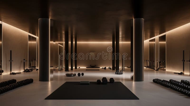 Luxury Gym with Surreal Lighting and Modern Equipment Creates Unique ...