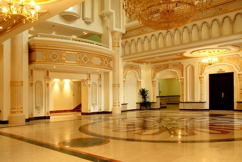 Luxury hall stock photo. Image of fancy, lights, marble - 4698258