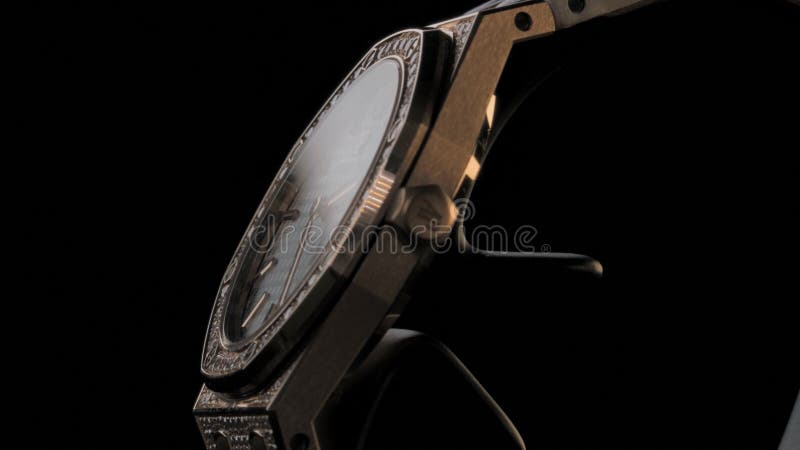 Luxury hand watch stock video. Video of concept, bracelet - 125295591