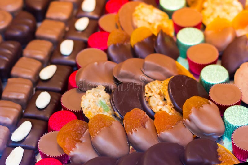 Luxury Handmade Chocolate with Dried Fruits Stock Photo - Image of ...