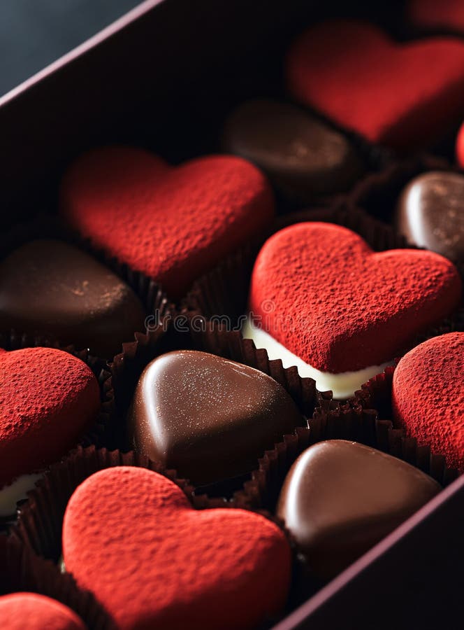 Luxury Heart Shaped Chocolate Candy Box Valentines High Quality Image ...