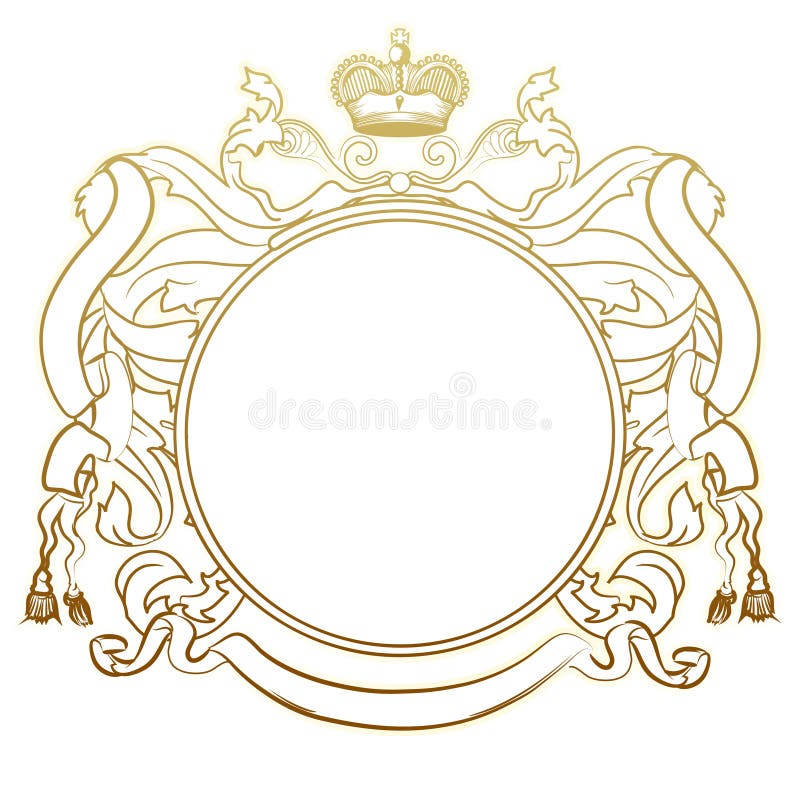 Heraldic golden frame stock vector. Illustration of frame - 13105898