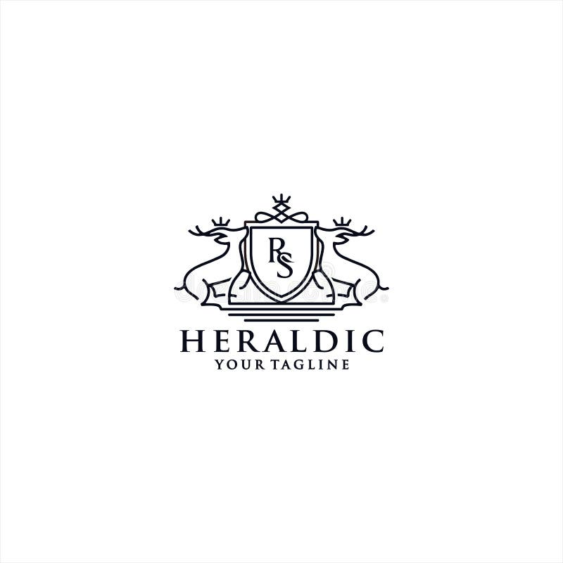 Luxury Heraldic Logo Design Template Stock Vector - Illustration of ...