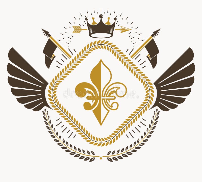 Luxury Heraldic Vector Emblem Template. Vector Blazon Stock Vector ...