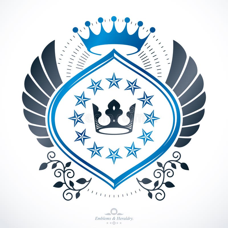 Luxury Heraldic Vector Emblem Template. Vector Blazon Stock Vector ...