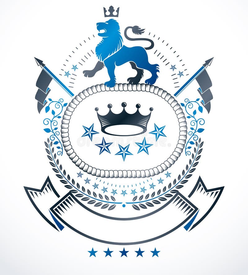 Luxury Heraldic Vector Emblem Template. Vector Blazon Stock Vector ...