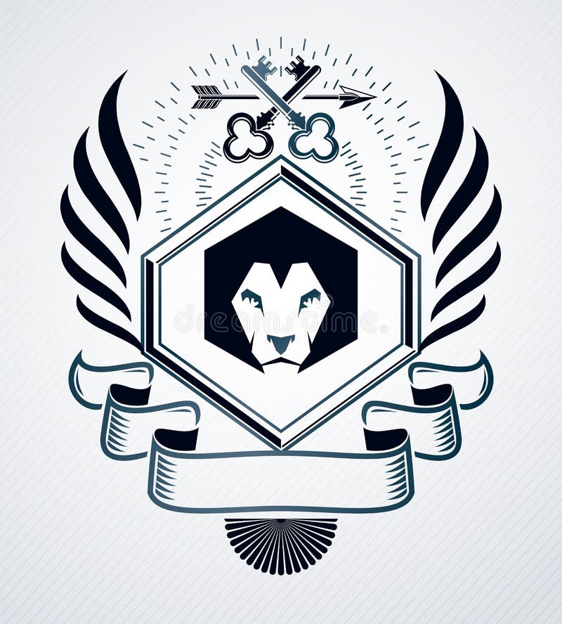 Luxury Heraldic Vector Emblem Template. Vector Blazon Stock Vector ...