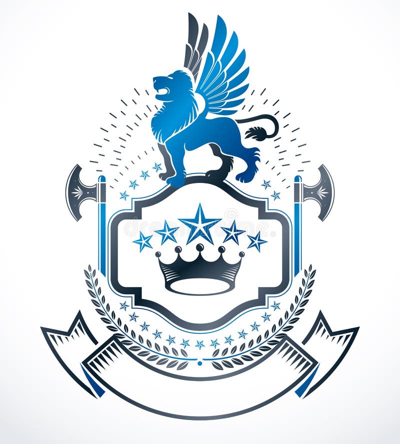 Luxury Heraldic Vector Emblem Template. Vector Blazon Stock Vector ...