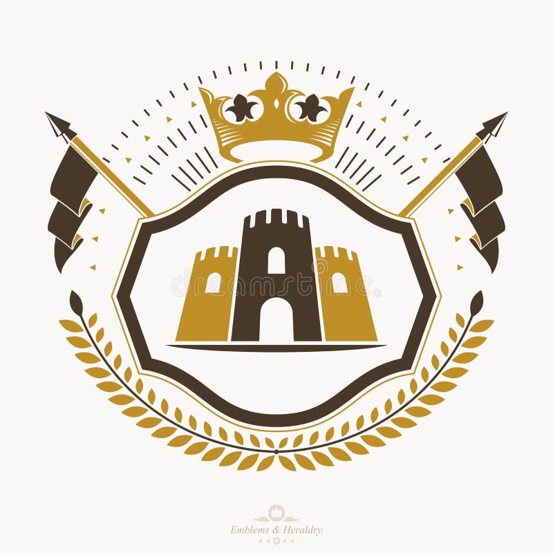 Luxury Heraldic Vector Emblem Template. Vector Blazon Stock Vector ...