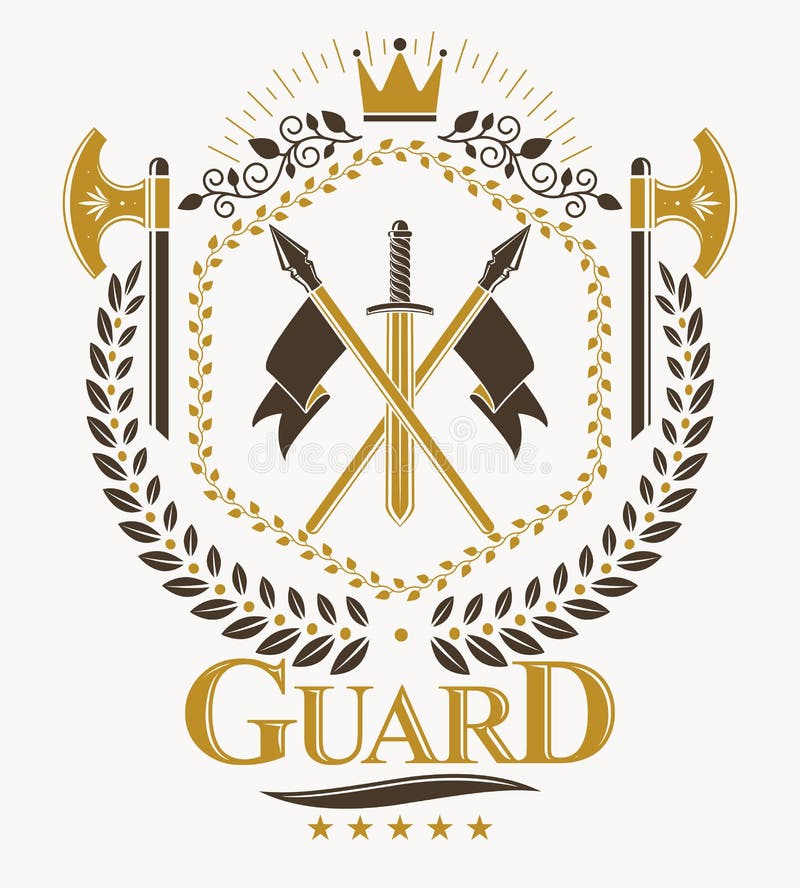 Luxury Heraldic Vector Emblem Template. Vector Blazon Stock Vector ...