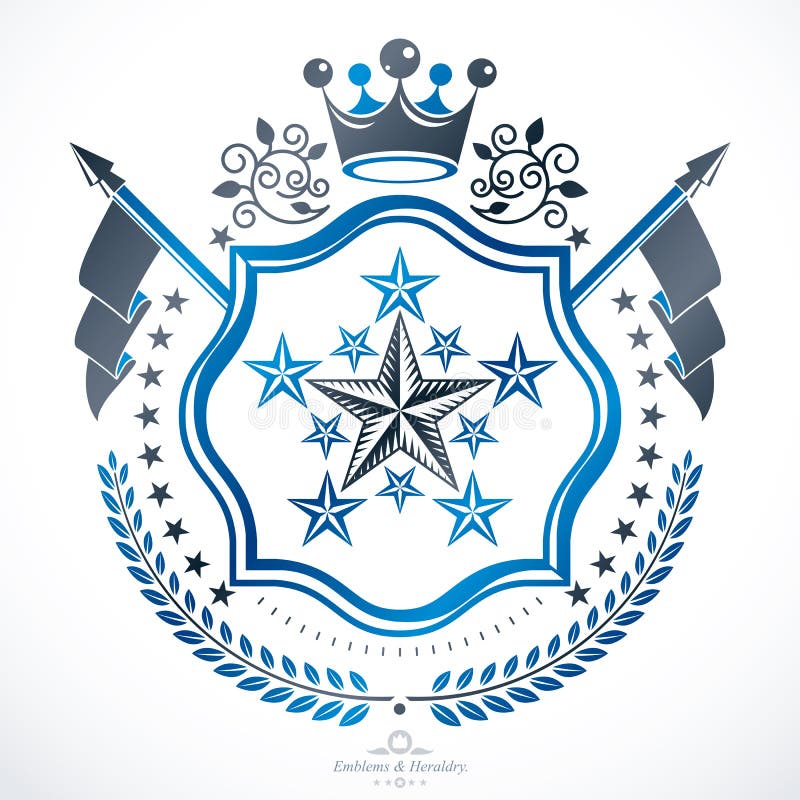 Luxury Heraldic Vector Emblem Template. Vector Blazon Stock Vector ...