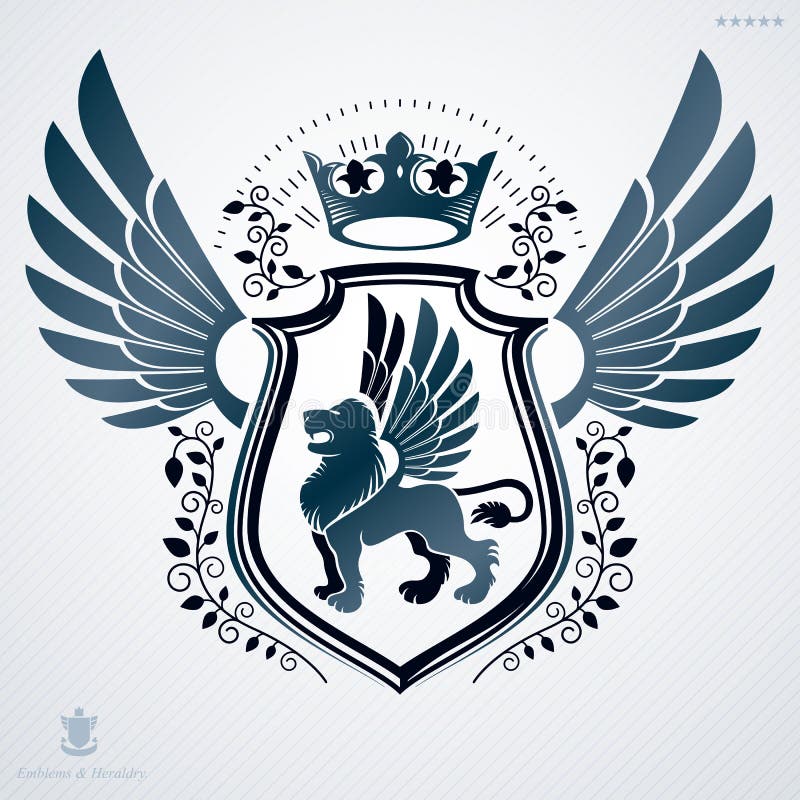 Luxury Heraldic Vector Template. Vintage Blazon Stock Vector ...